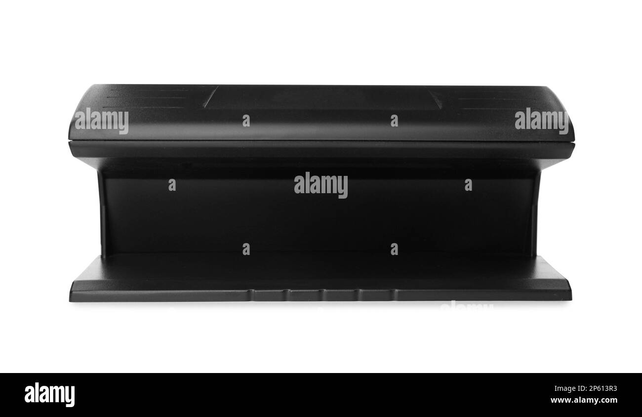 Modern currency detector isolated on white. Money examination device ...