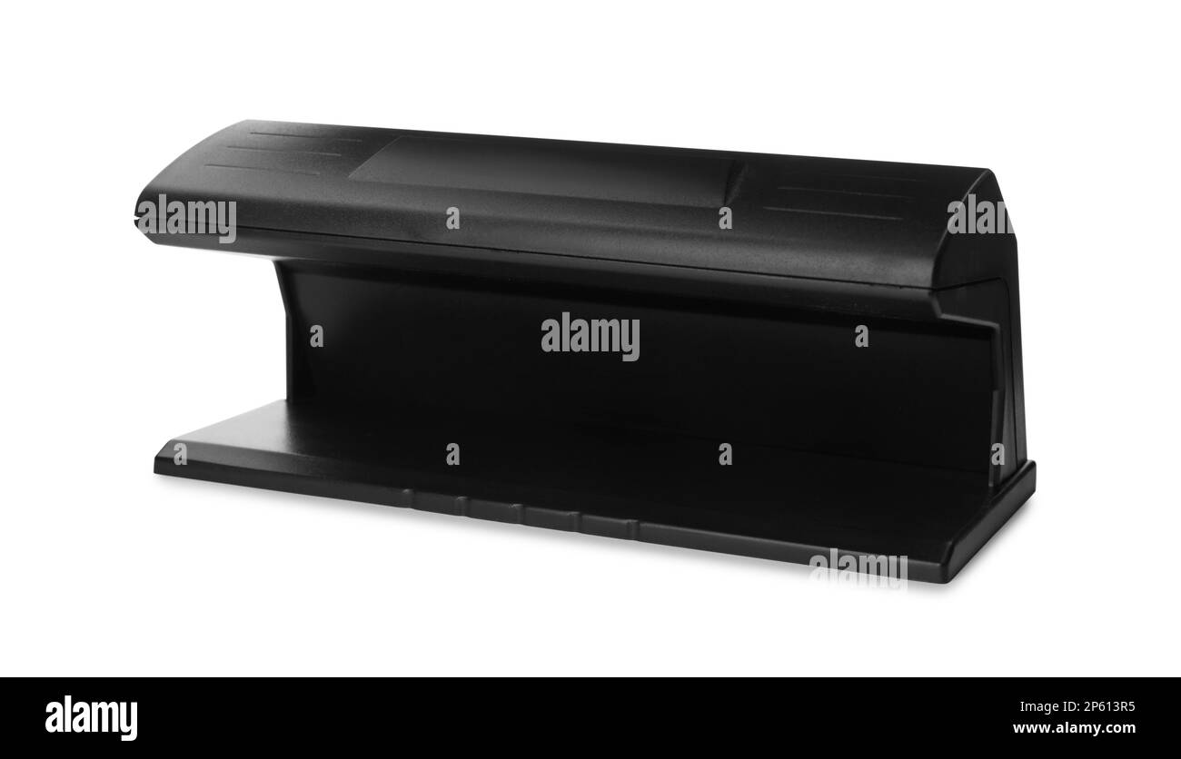 Modern currency detector isolated on white. Money examination device ...