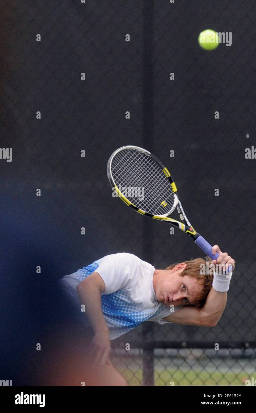 Tennis professional Greg Oullette, ranked in the top 400 finishes off ...