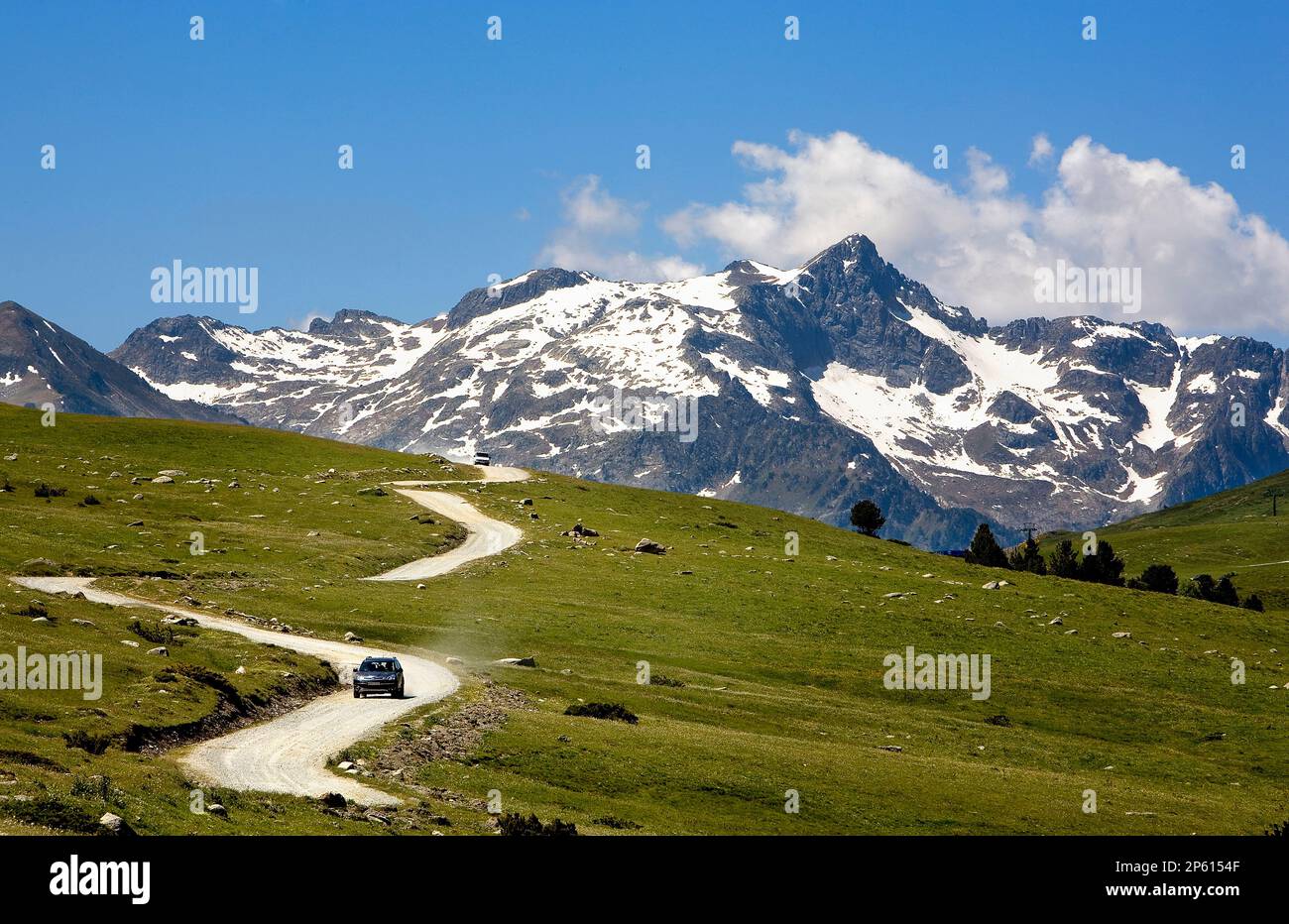 Plan de Beret. Road to Montgarri,Aran Valley,Pyrenees, Lleida province ...