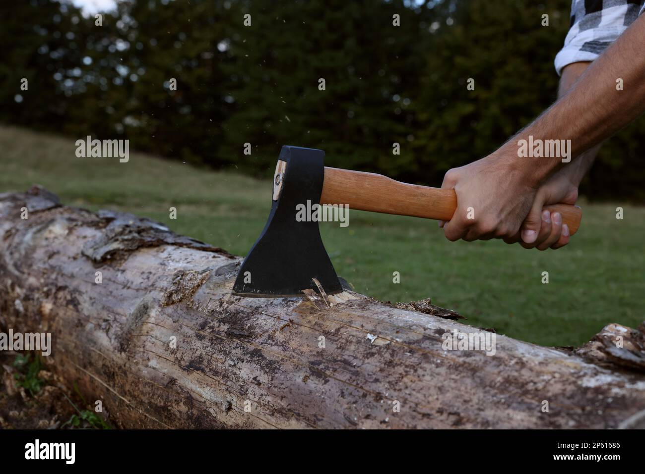 Cutting log hi-res stock photography and images - Alamy