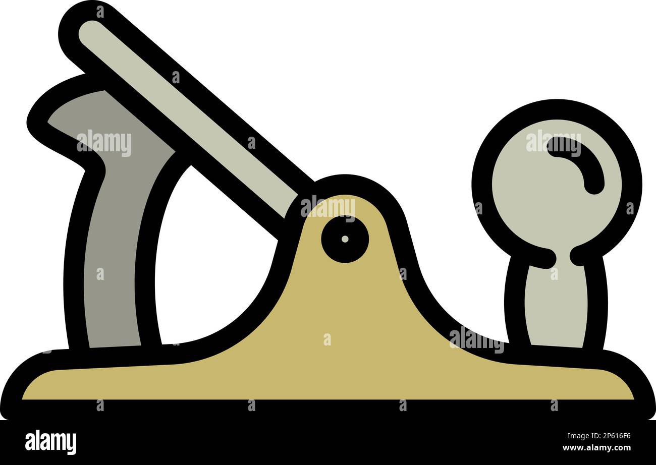Wood plane icon outline vector. Carpenter tool. Work construction Stock ...