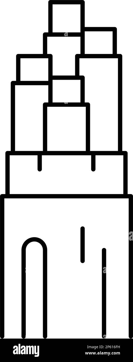 flame retardant low smoke halogen cable line icon vector illustration ...