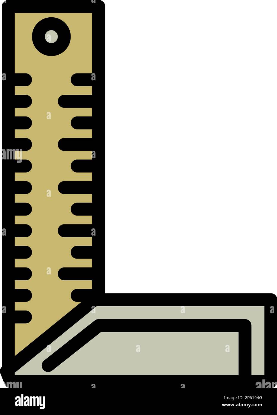 Angle ruler icon outline vector. Carpenter tool. Wood tool Stock Vector ...