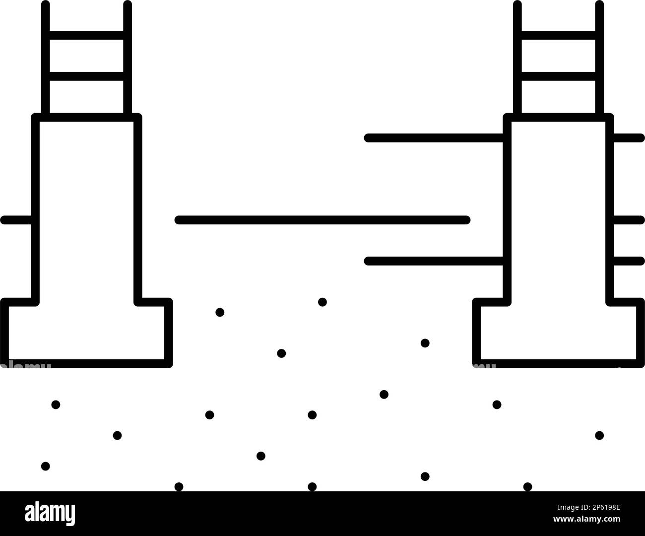 plinth beam building house line icon vector illustration Stock Vector ...