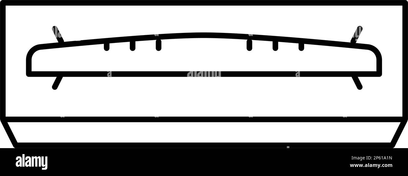 plasma tv pedestal top view line icon vector illustration Stock Vector ...