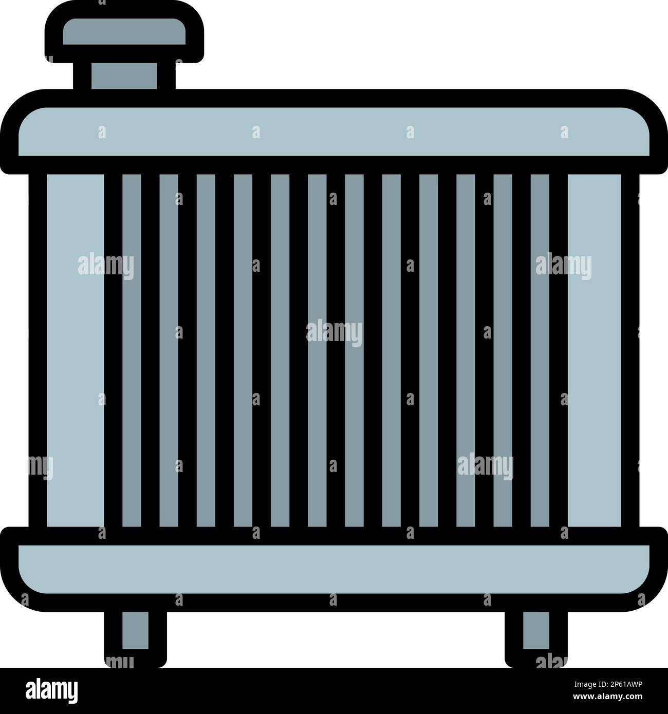 Car coolant radiator icon outline vector. Auto engine. Oil part Stock ...