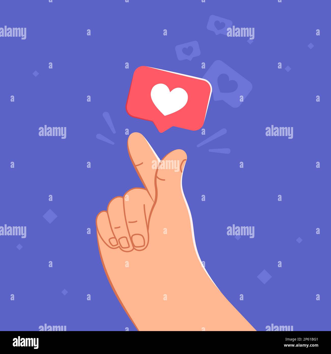 Social media heart sign by fingers gesture Stock Vector Image & Art - Alamy