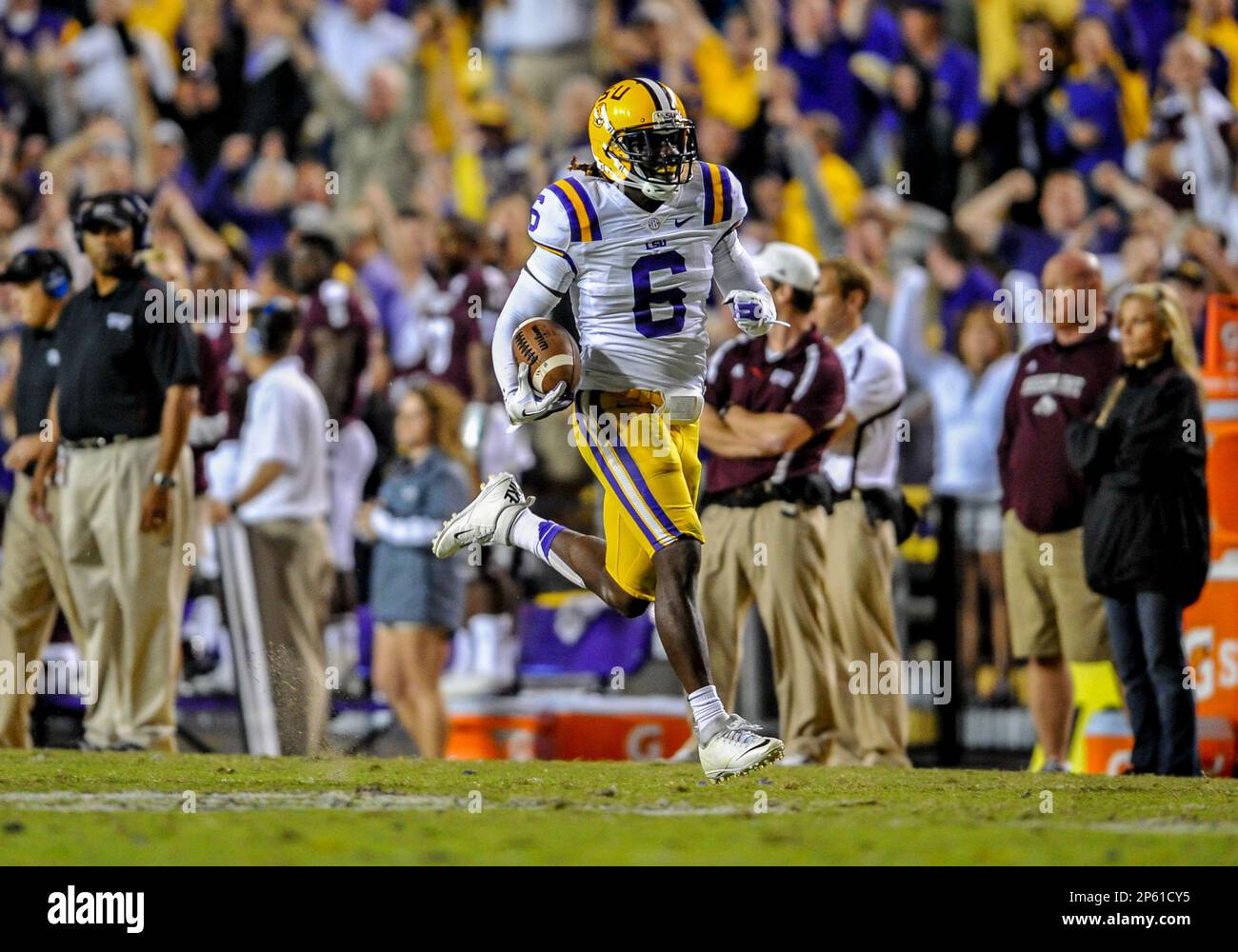Nov 10th, 2012:.LSU Tigers safety Craig Loston (6) gets an interception ...