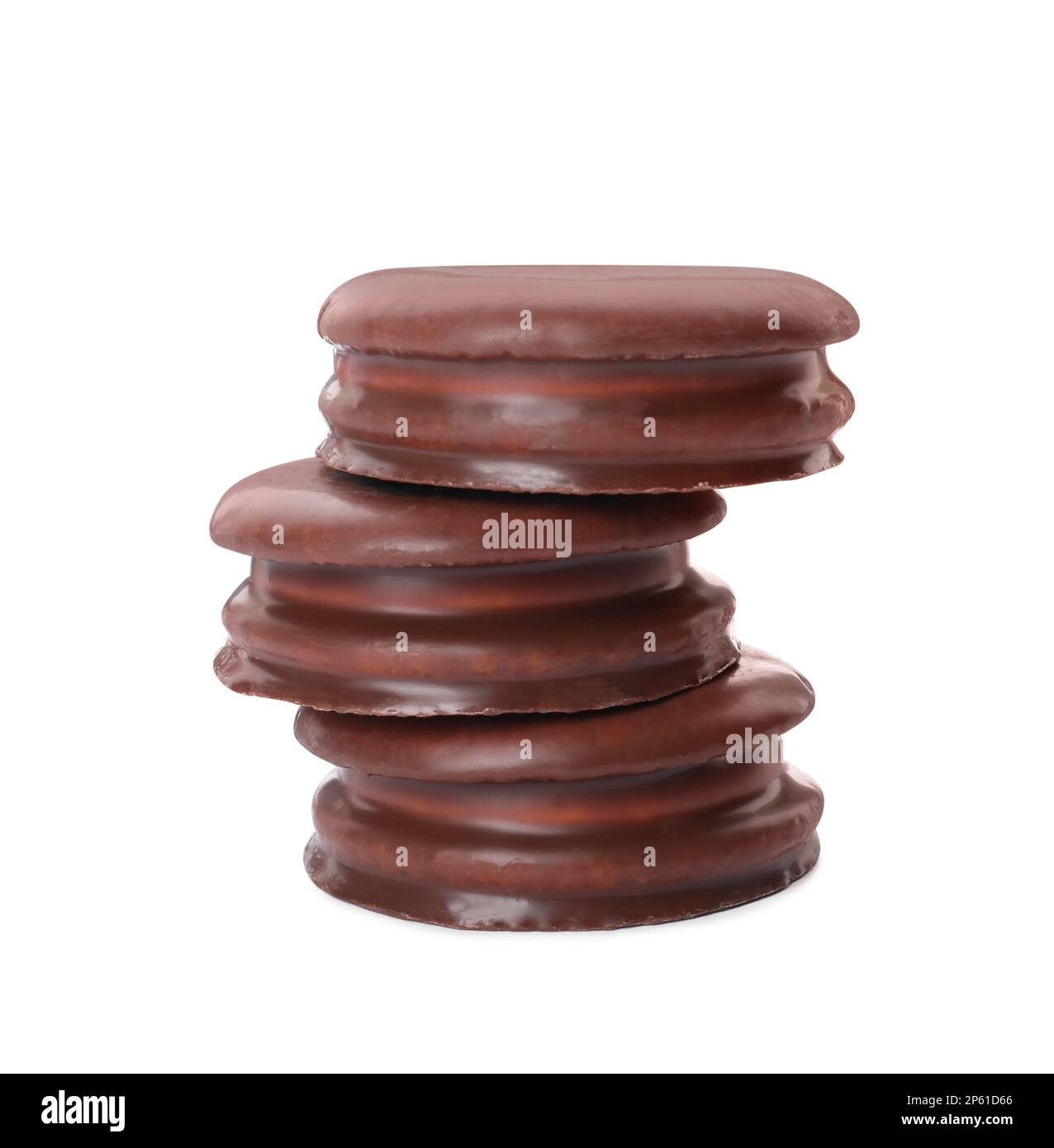 Delicious choco pies on white background. Classic snack cakes Stock ...