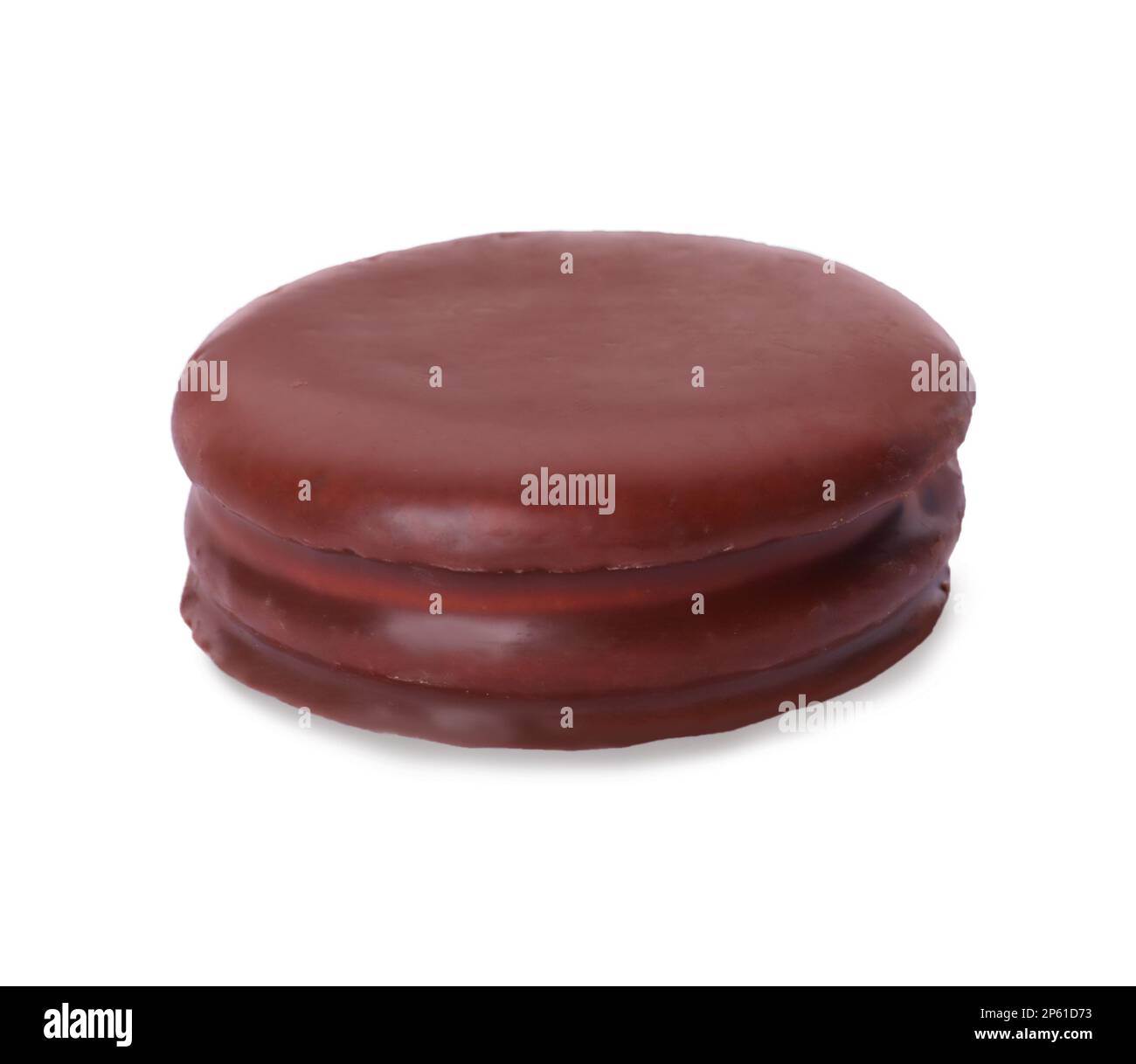 Delicious choco pie isolated on white. Classic snack cake Stock Photo ...