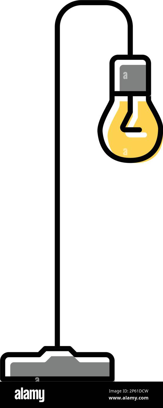 electric table lamp color icon vector illustration Stock Vector Image ...