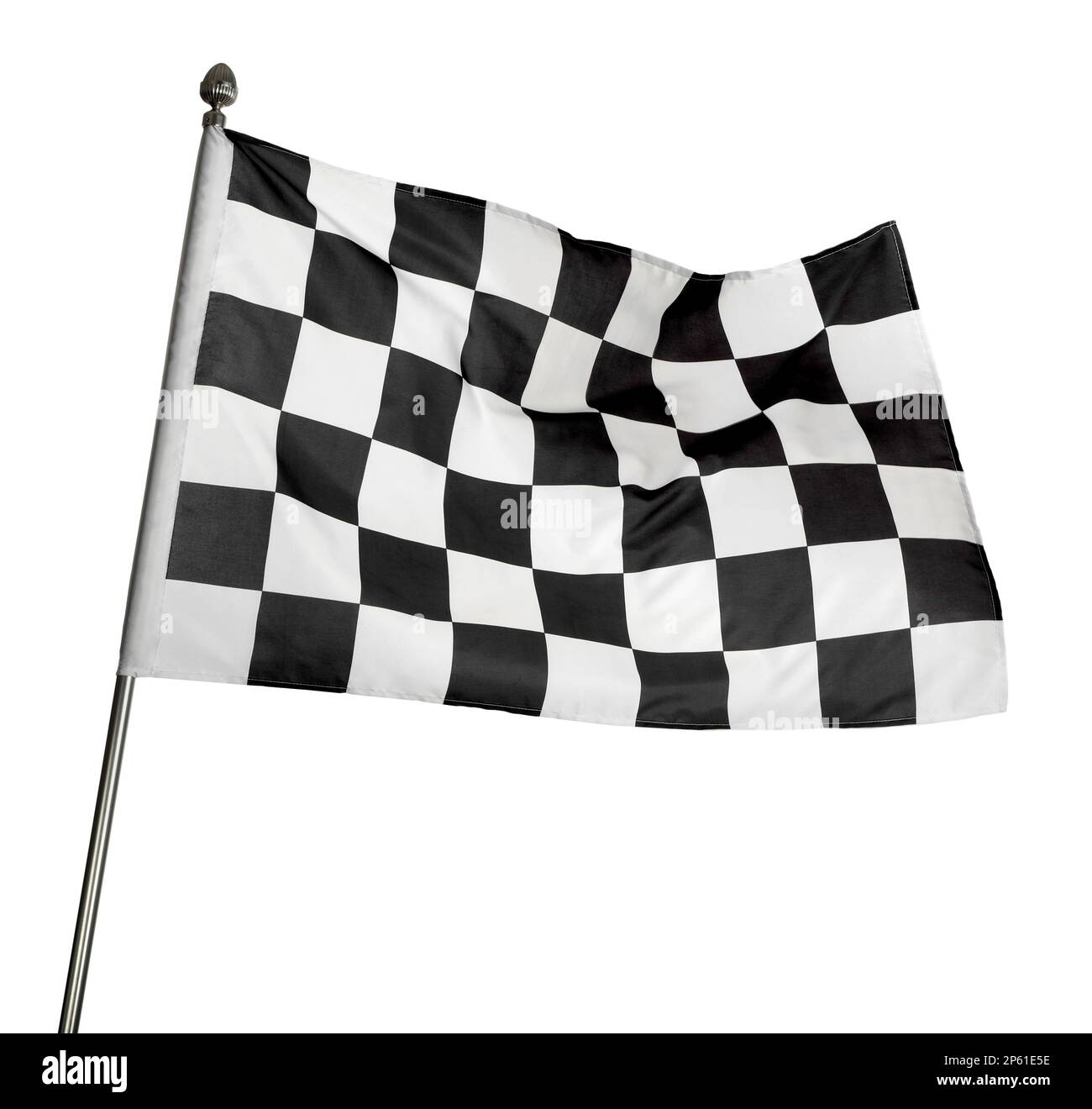 Checkered finish flag on white background. Auto racing symbol Stock ...