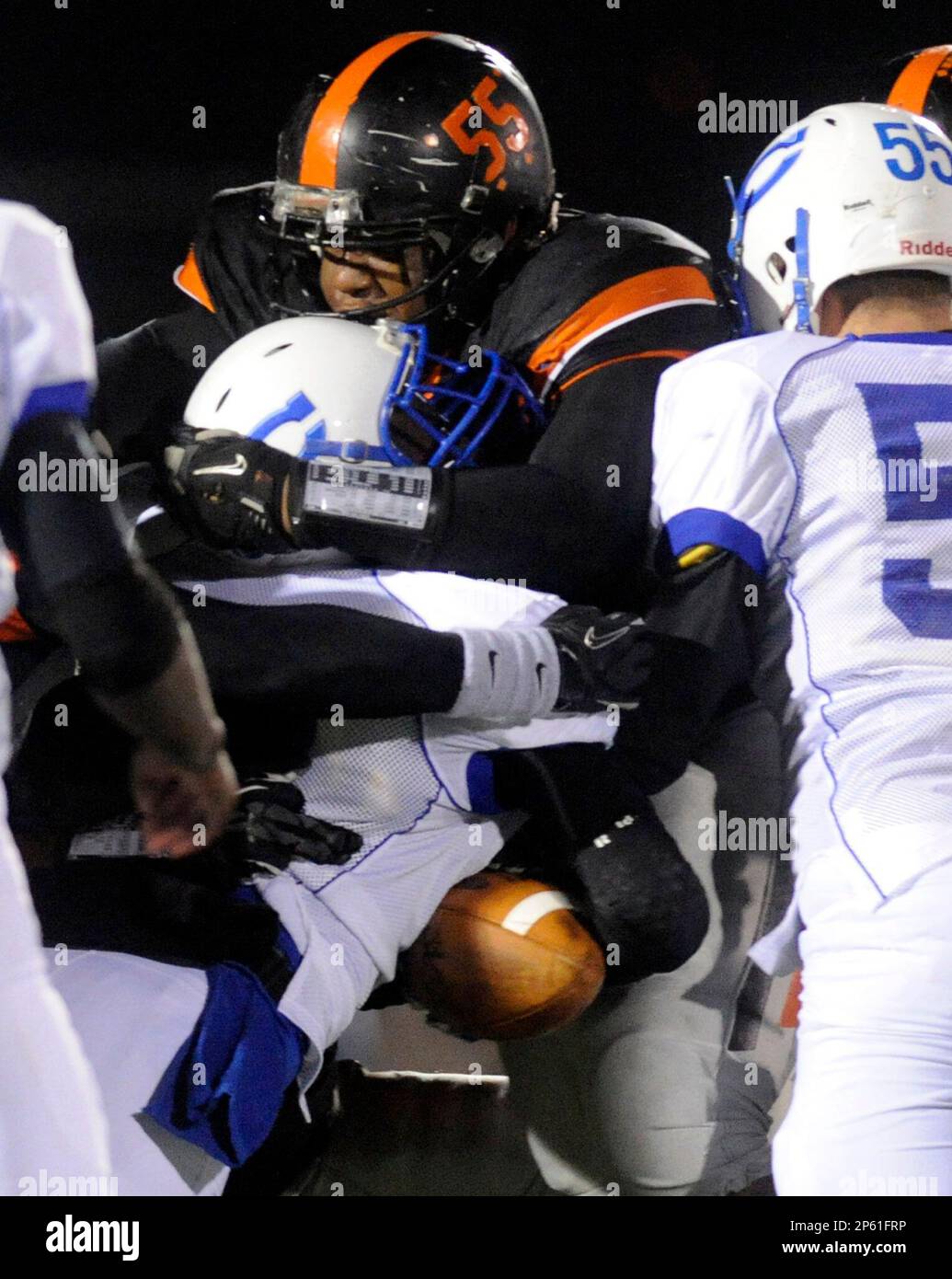 New Hanover defensive lineman Anthony Cromartie tackles Clayton running ...