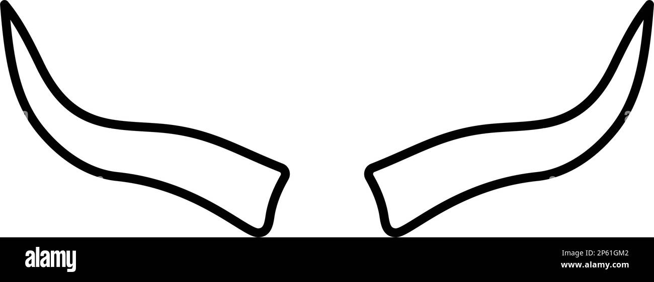 bull wildlife animal line icon vector illustration Stock Vector Image ...