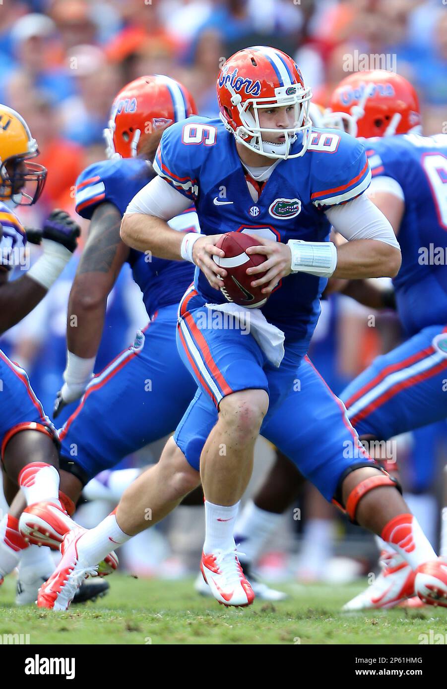 Florida Gators quarterback Jeff Driskel (6) during an NCAA College ...