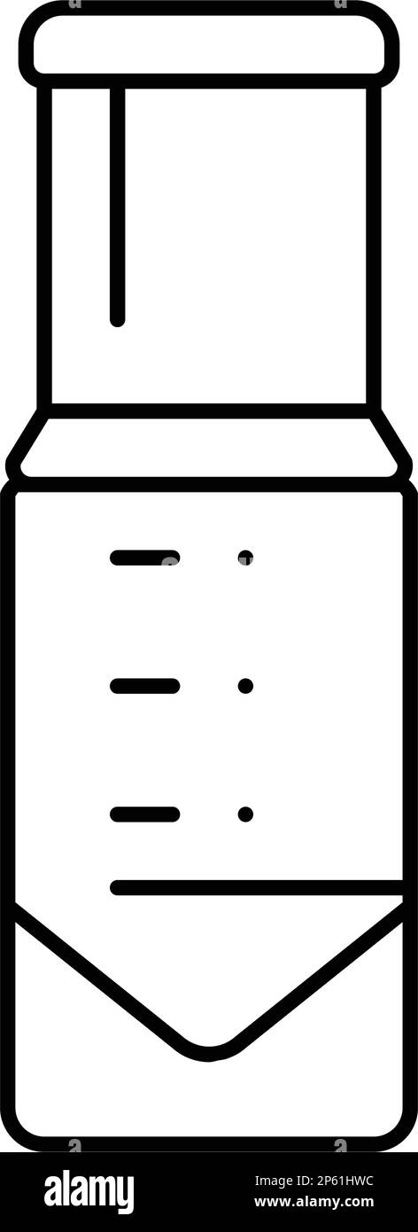 conical vial chemical glassware lab line icon vector illustration Stock ...