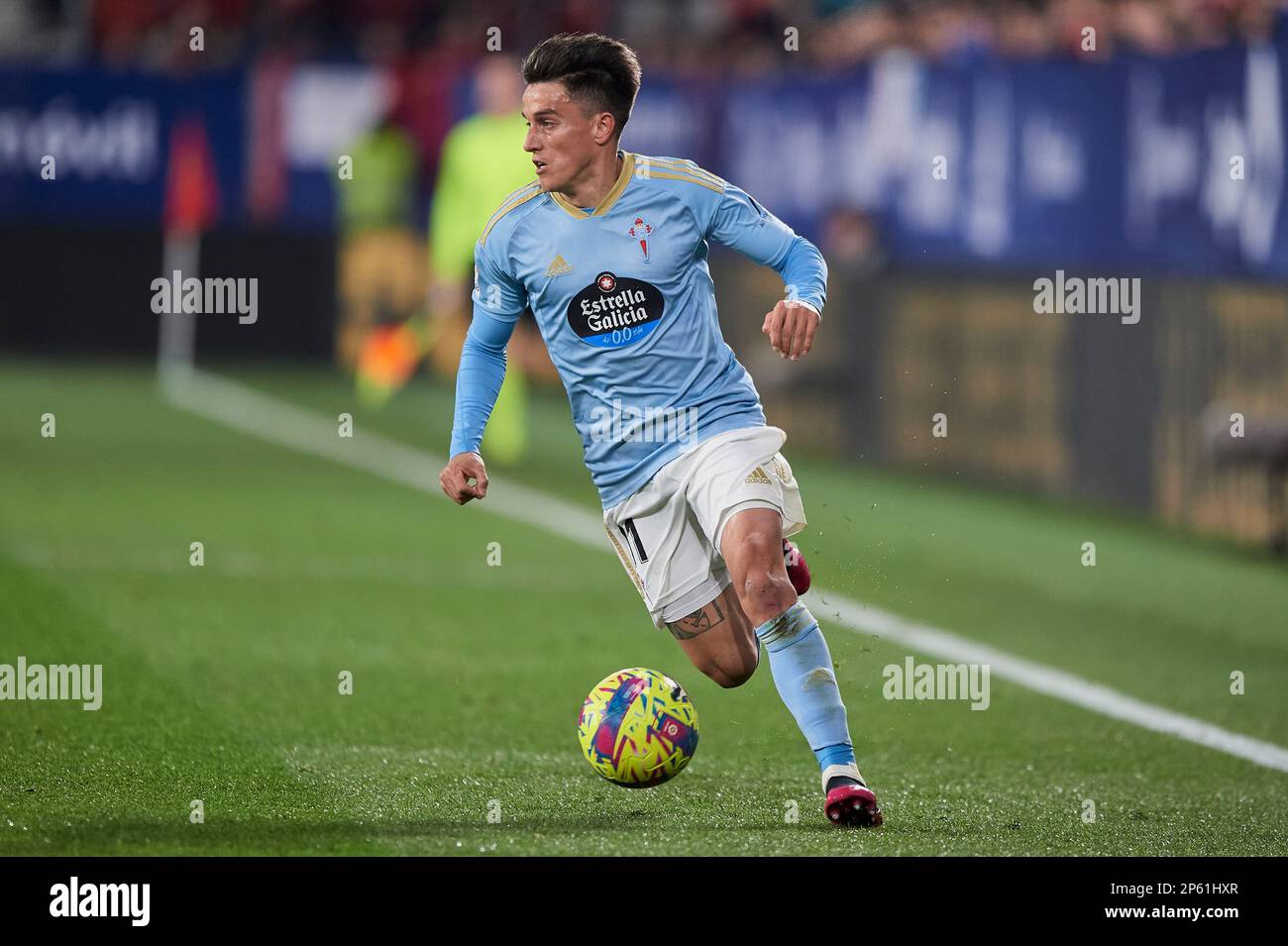Pamplona, Spain. March 6, 2023 Franco Cervi of RC Celta during the La ...