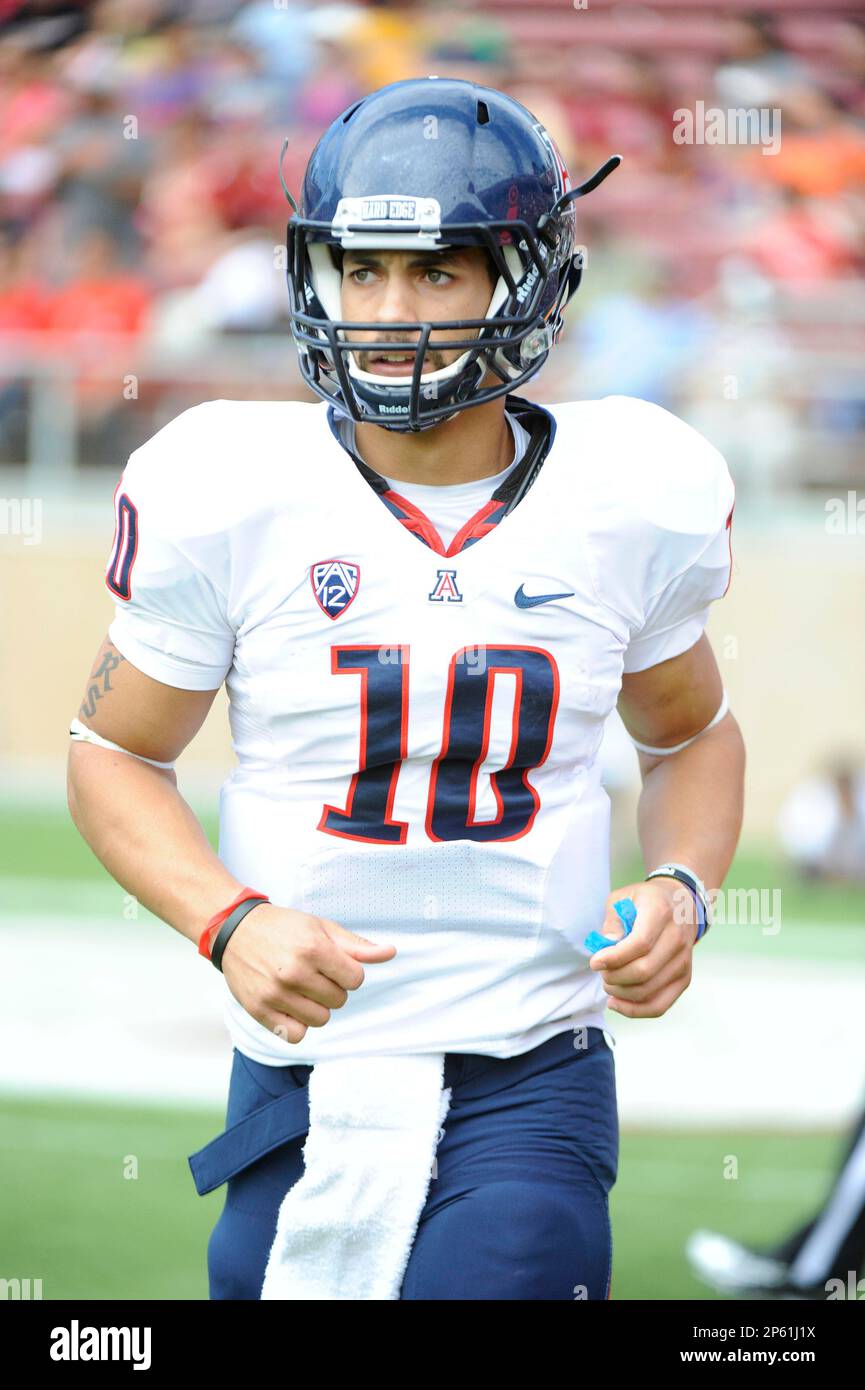 Arizona Wildcats Matt Scott (10) in action during a game against ...