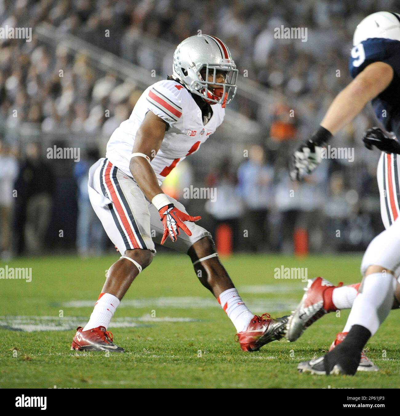 Ohio State Buckeyes Bradley Roby (1) in action during a game against ...