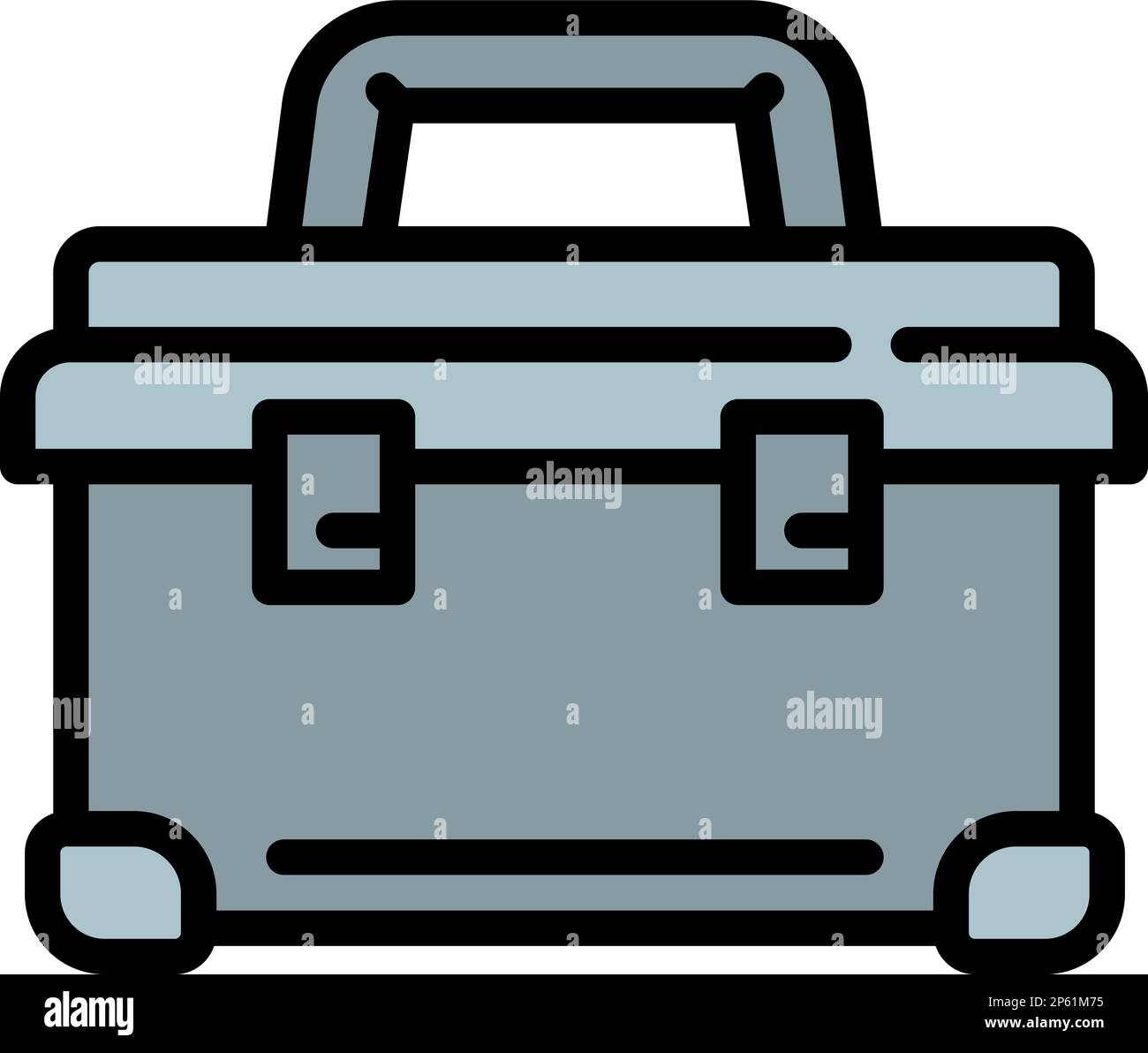 Car tool box icon outline vector. Engine piece. Service system Stock ...