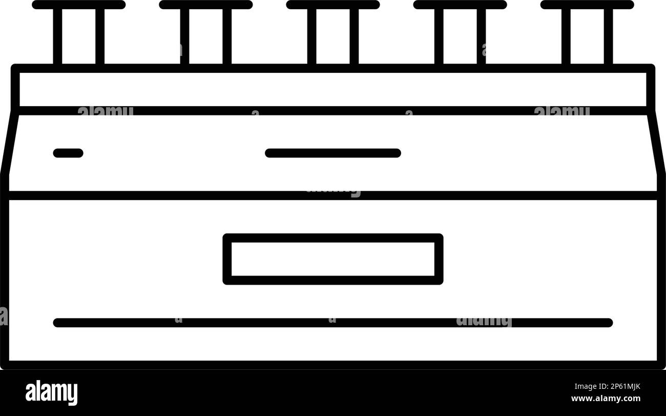 sulfide ore processing copper line icon vector illustration Stock ...