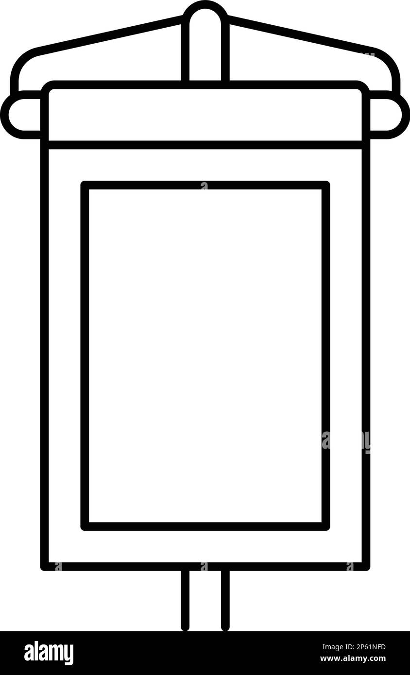 pennant flag banner line icon vector illustration Stock Vector Image & Art - Alamy