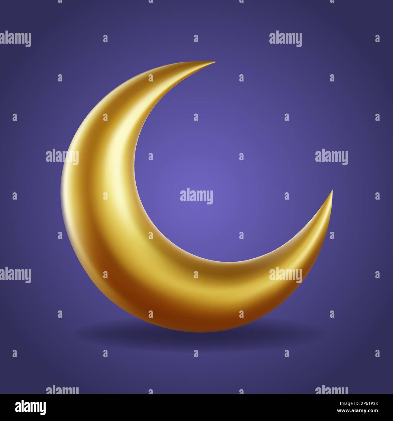 Golden Crescent Moon