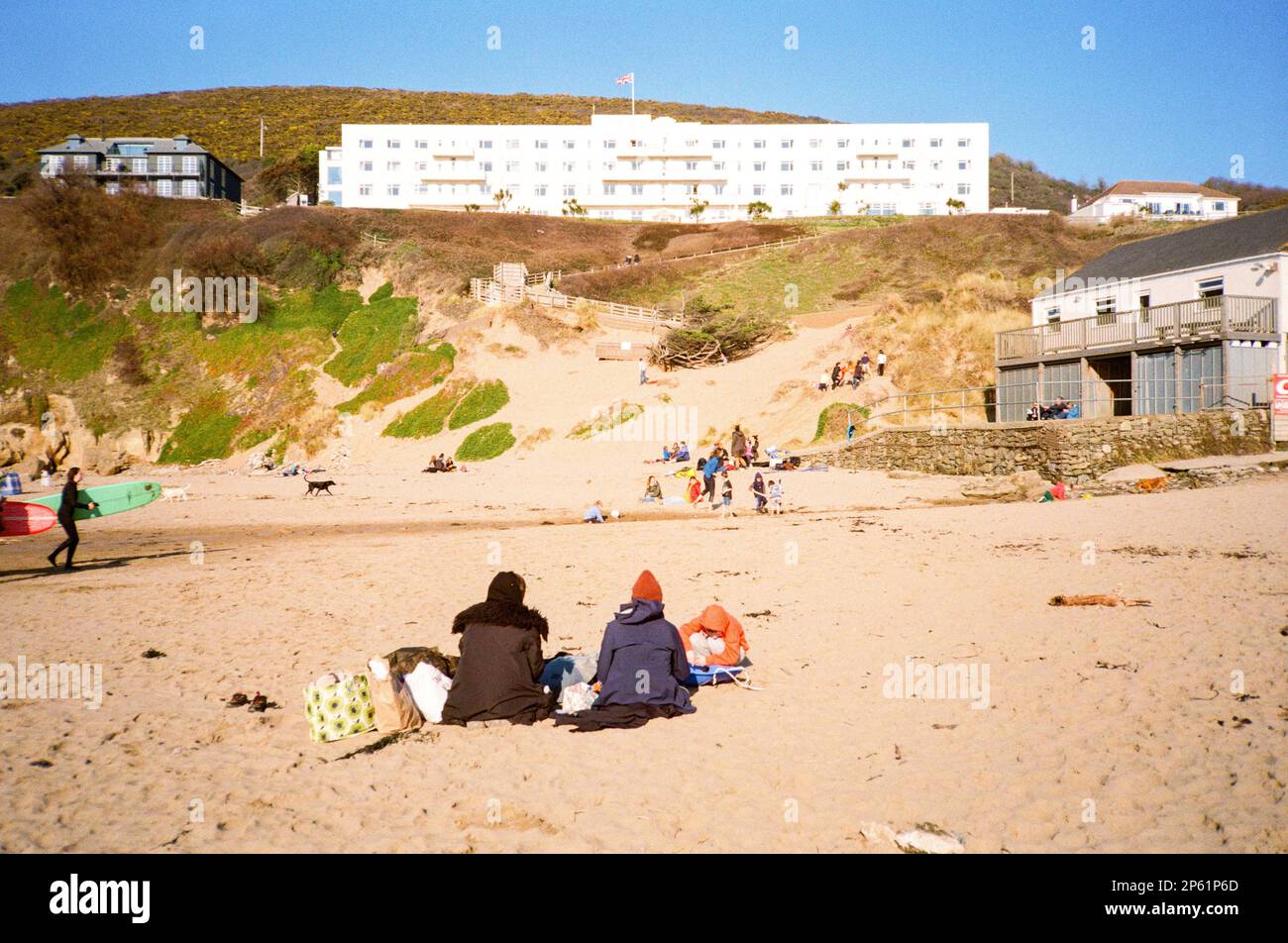 Saunton Sands beach, North Devon, England, United Kingdom Stock Photo ...