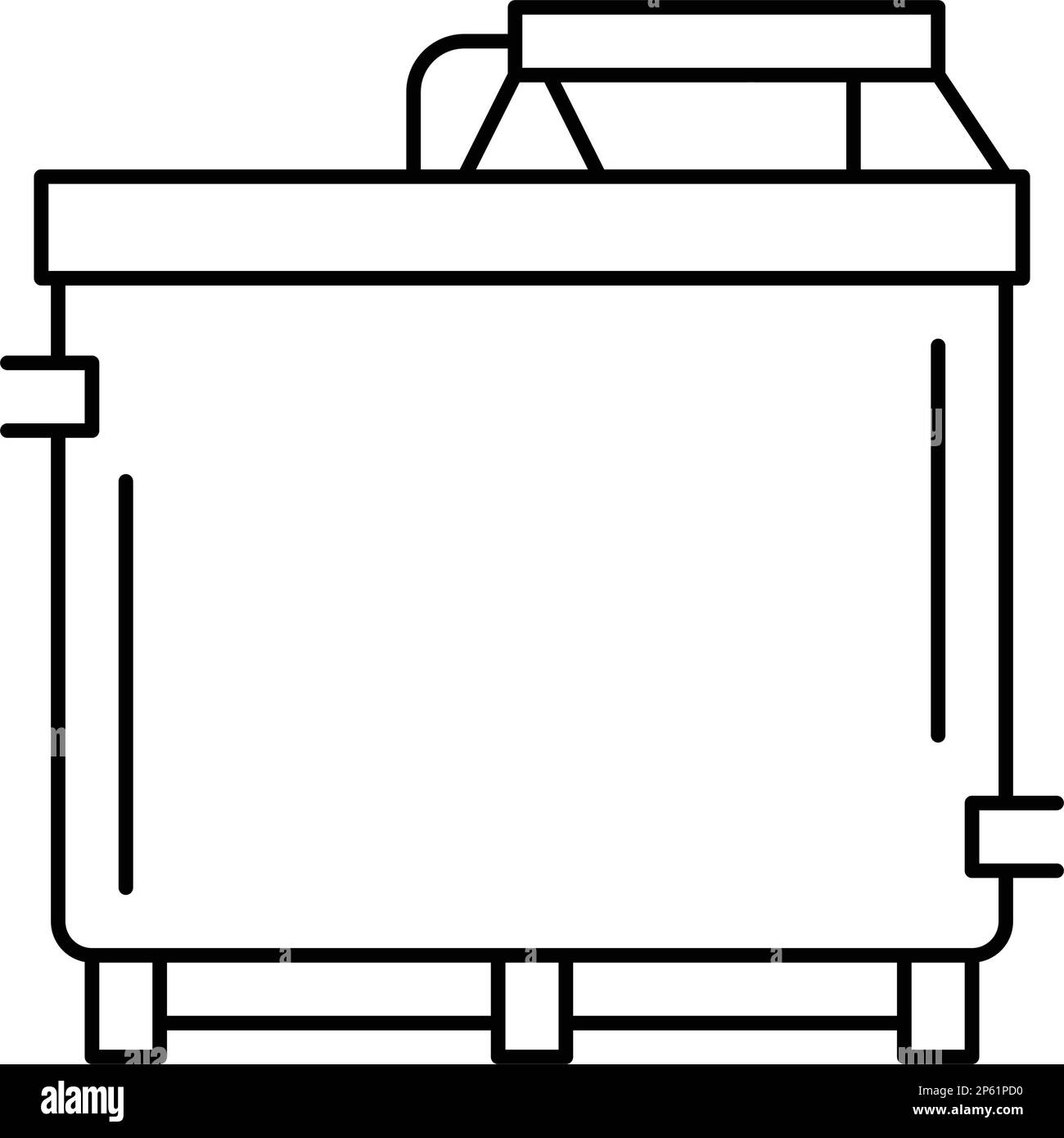 slurry tanks sulfide copper ore line icon vector illustration Stock ...