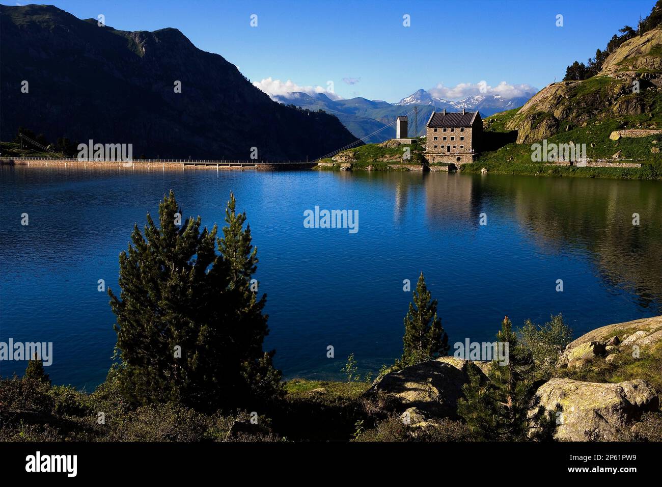 Estany Era Restanca and Restanca´s refuge,Aran Valley, Aigüestortes and ...