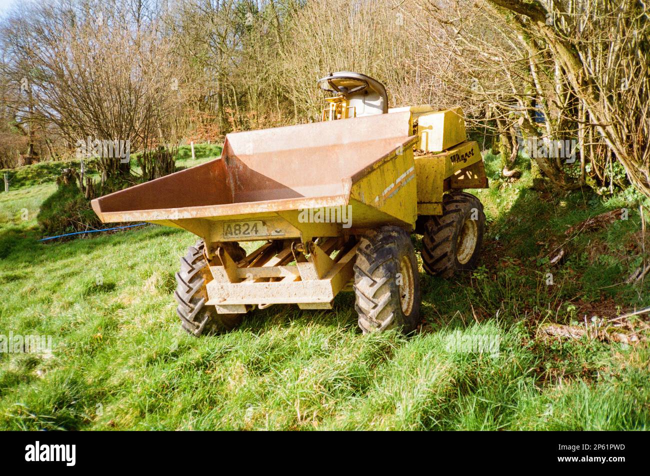 Yellow dumper truck, High Bickington, North Devon, England, United ...