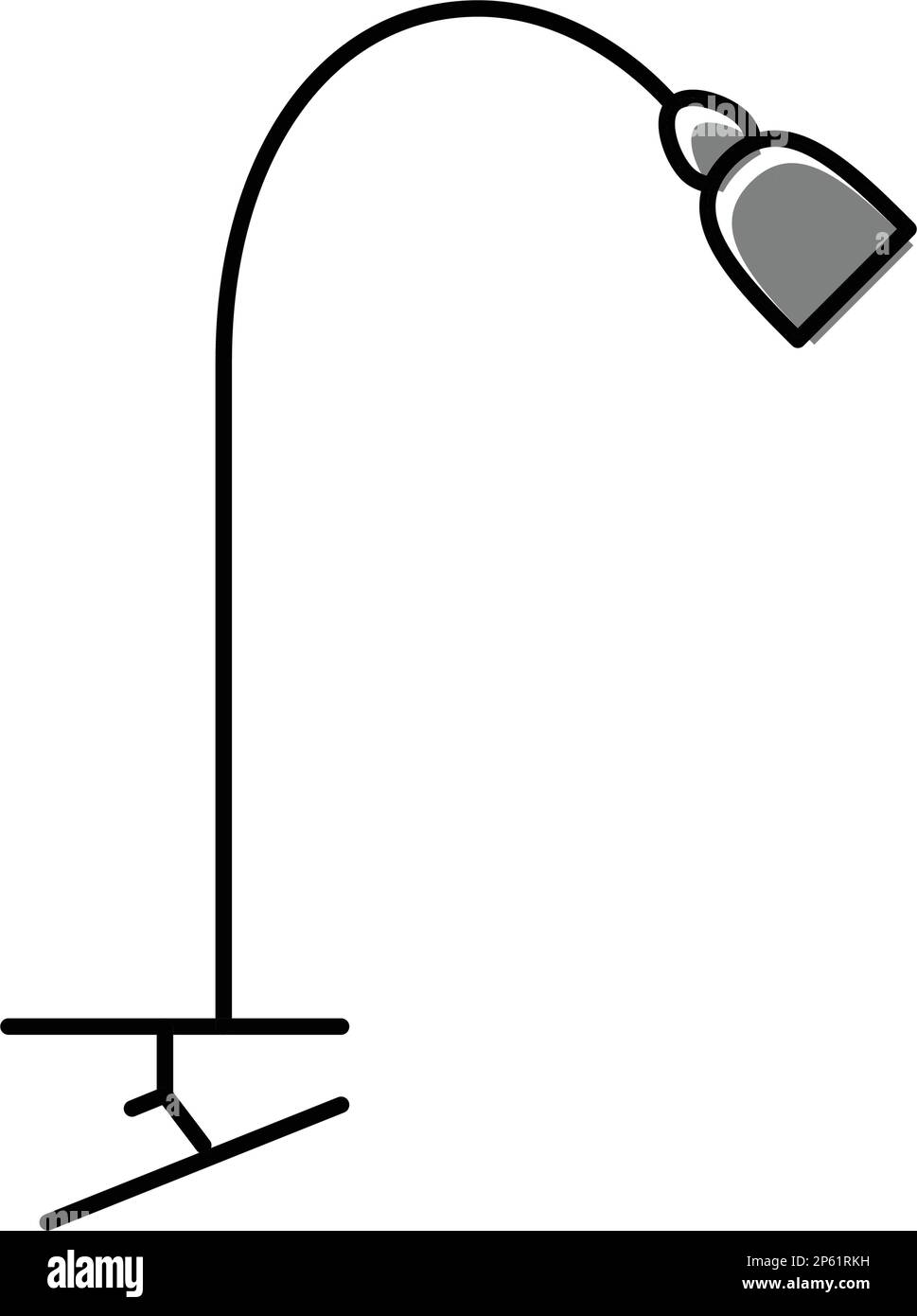 flexible table lamp color icon vector illustration Stock Vector Image ...