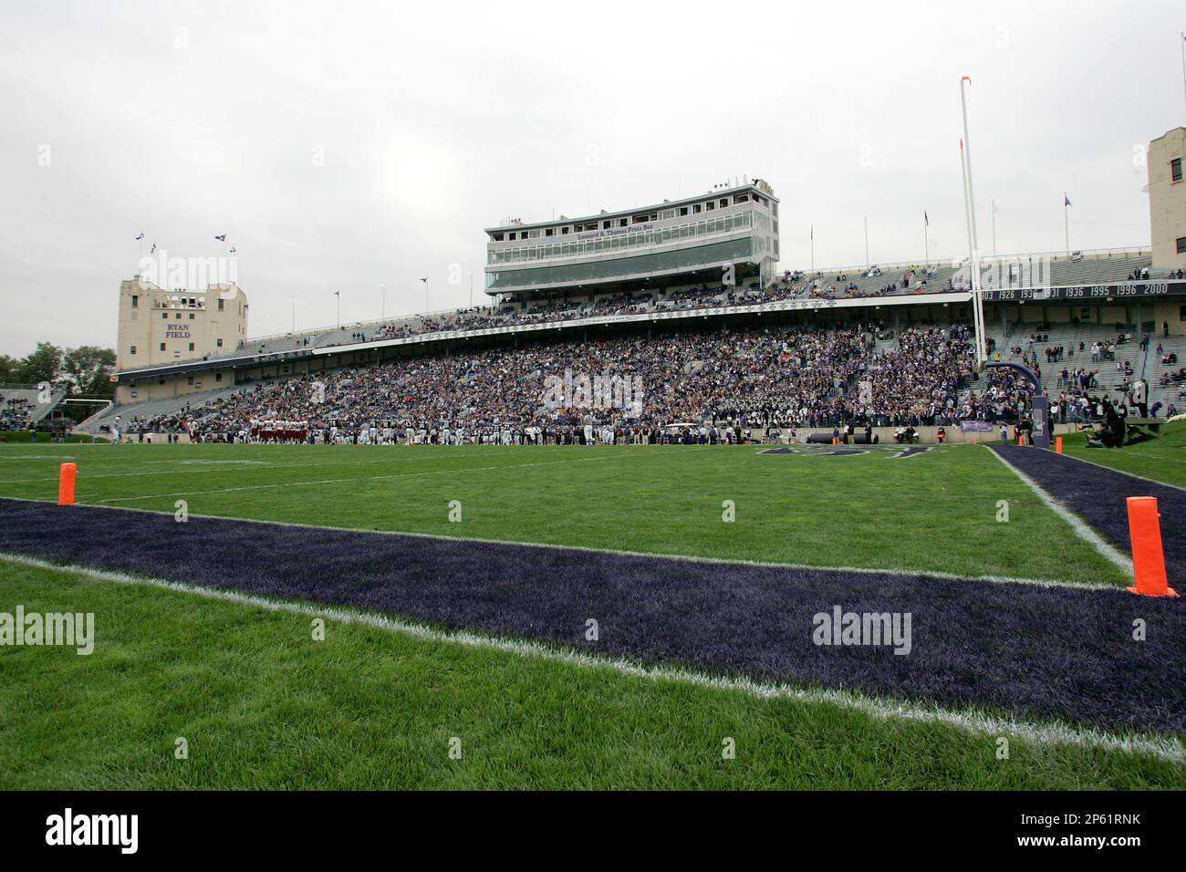 EVANSTON, IL - OCTOBER 13: A general view from field level in the end ...
