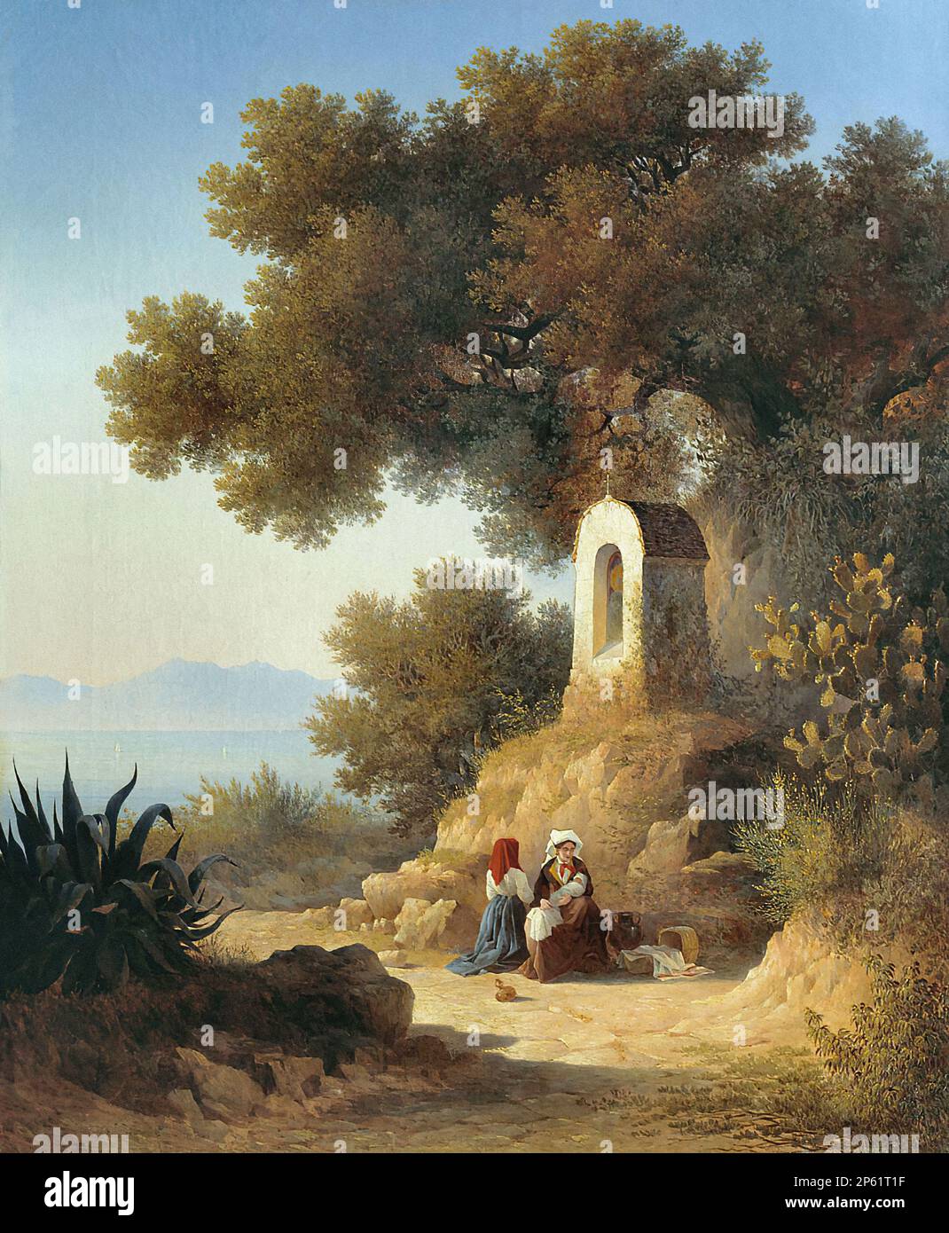 Воробьев Сократ Максимович - Итальянский пейзаж с капеллой - Русская ...