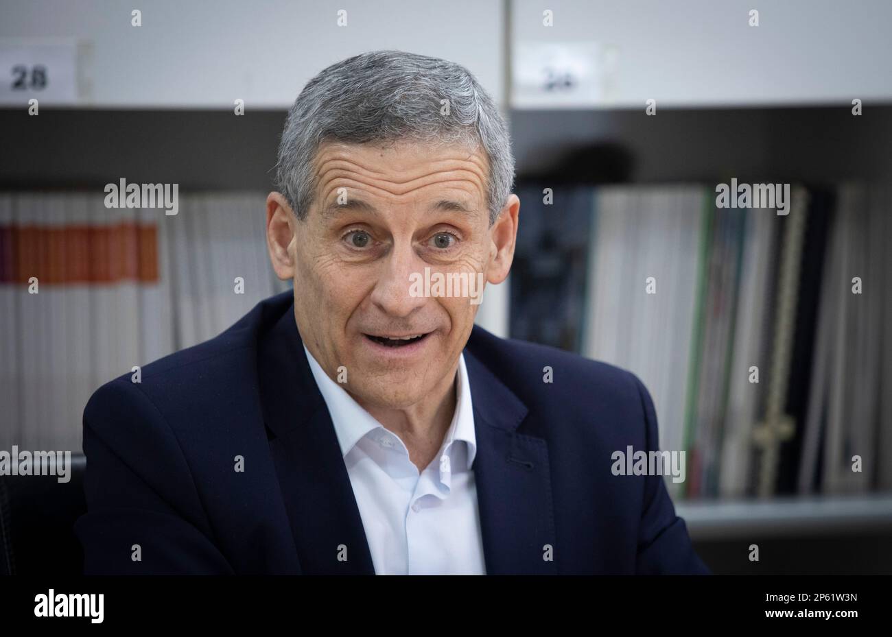 The director of the Spanish Space Agency, Miguel Belló, during the ...