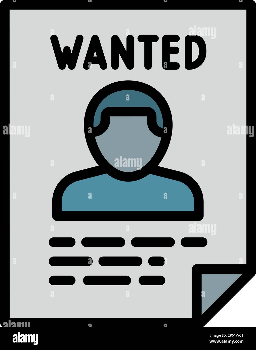 Wanted paper icon outline vector. Security gun. Element crime Stock ...