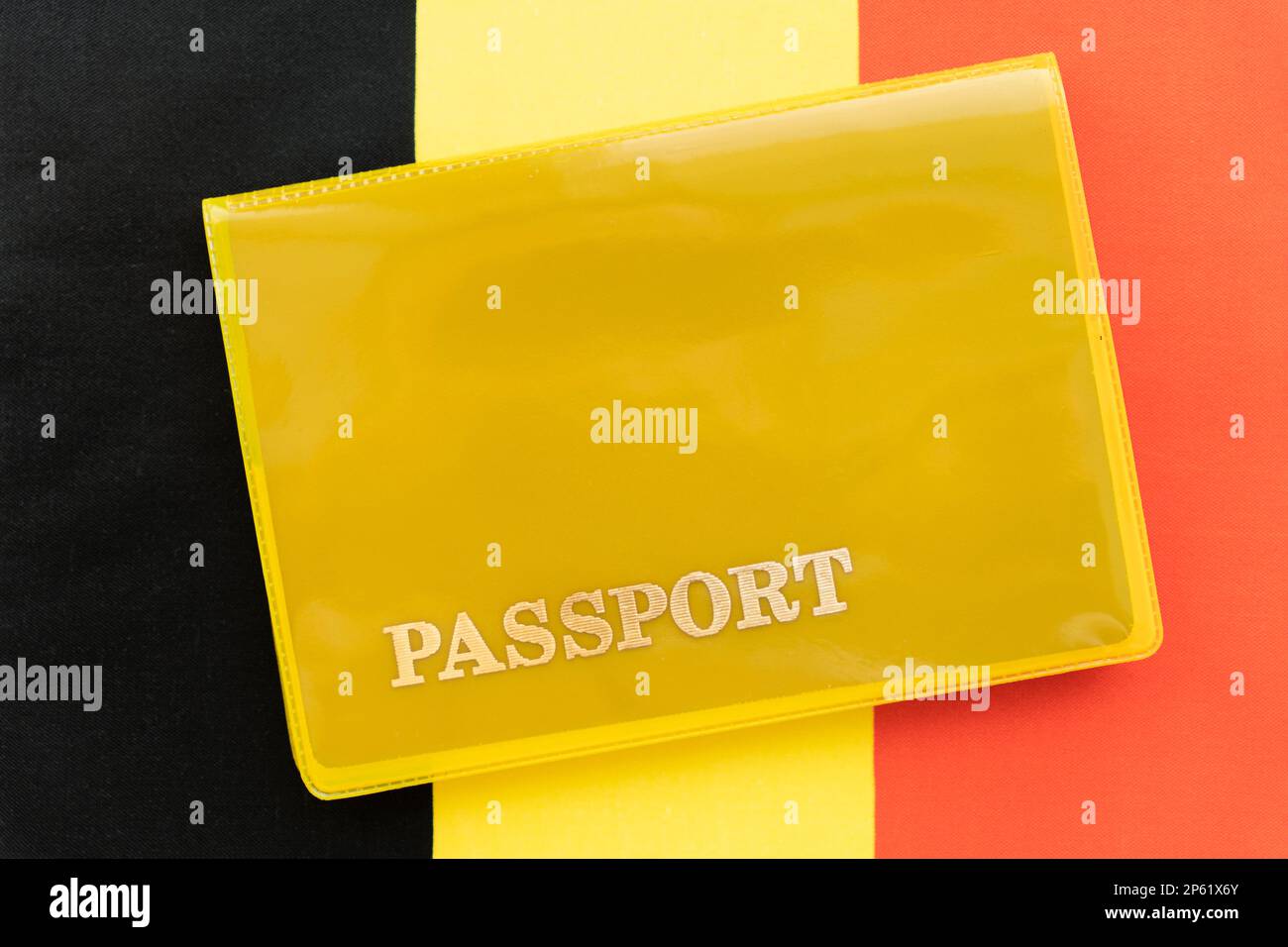 Flag of belgium with passport. Travel visa and citizenship concept ...