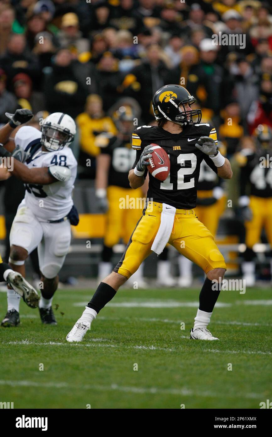 IOWA CITY, IA - NOVEMBER 8: Quarterback Ricky Stanzi #12 of the Iowa ...