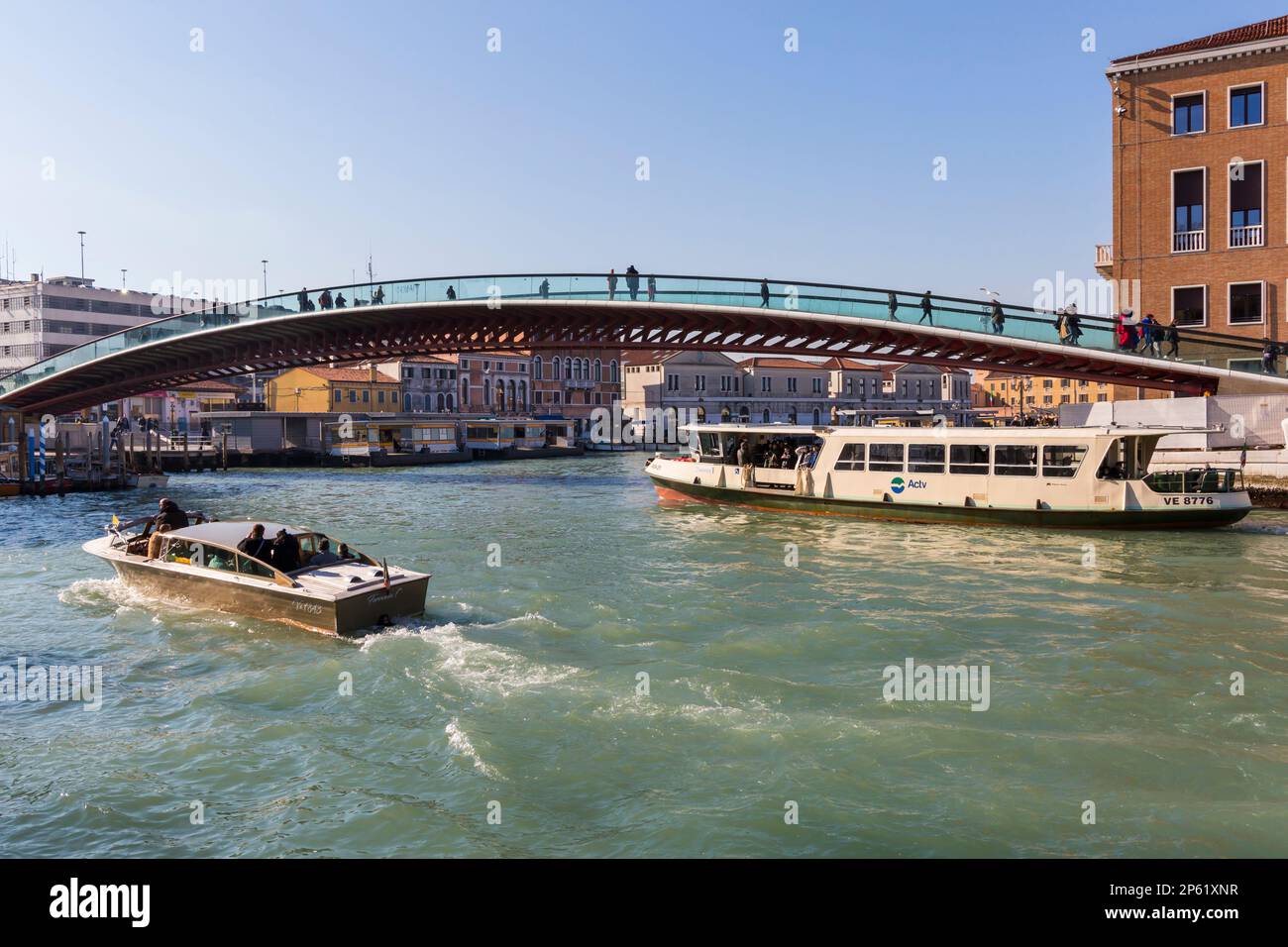 modern Ponte della Costituzione or Constitution Bridge over the Grand ...