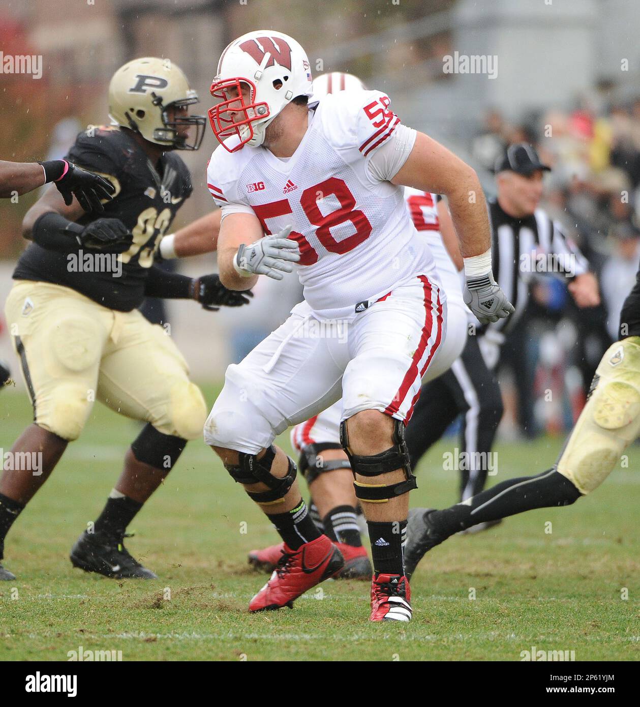 Wisconsin Badgers Rick Wagner (58) in action during a game against ...