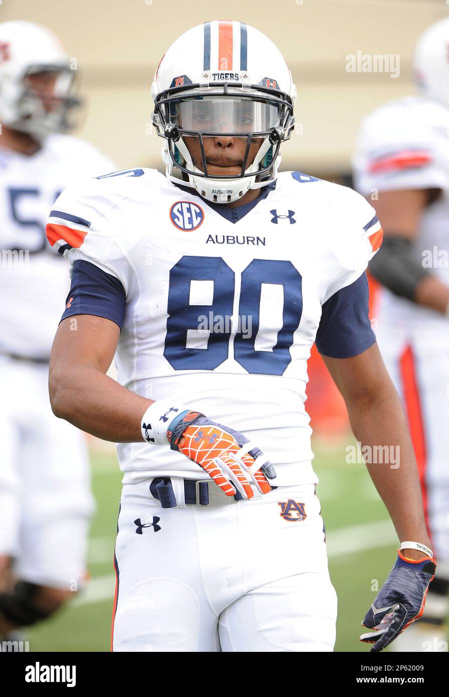 Auburn Tigers Emory Blake (80) in action during a game against ...
