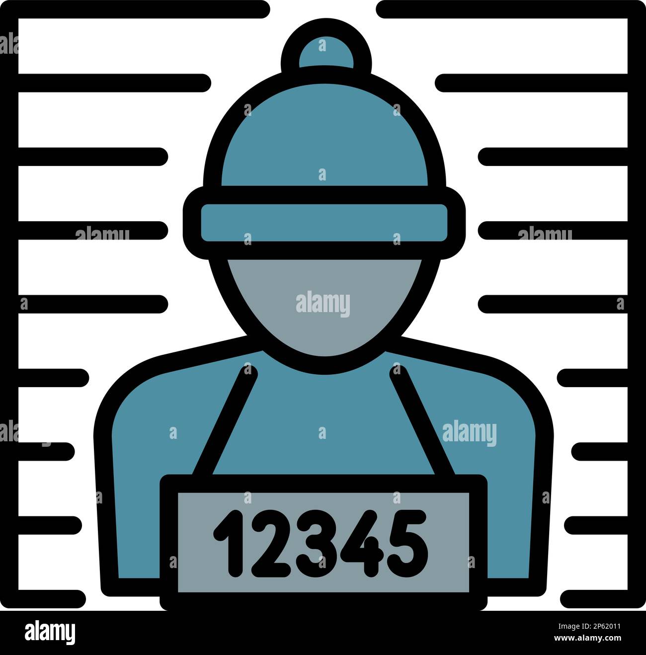 Crime prisonier icon outline vector. Policeman gear. Justice officer ...