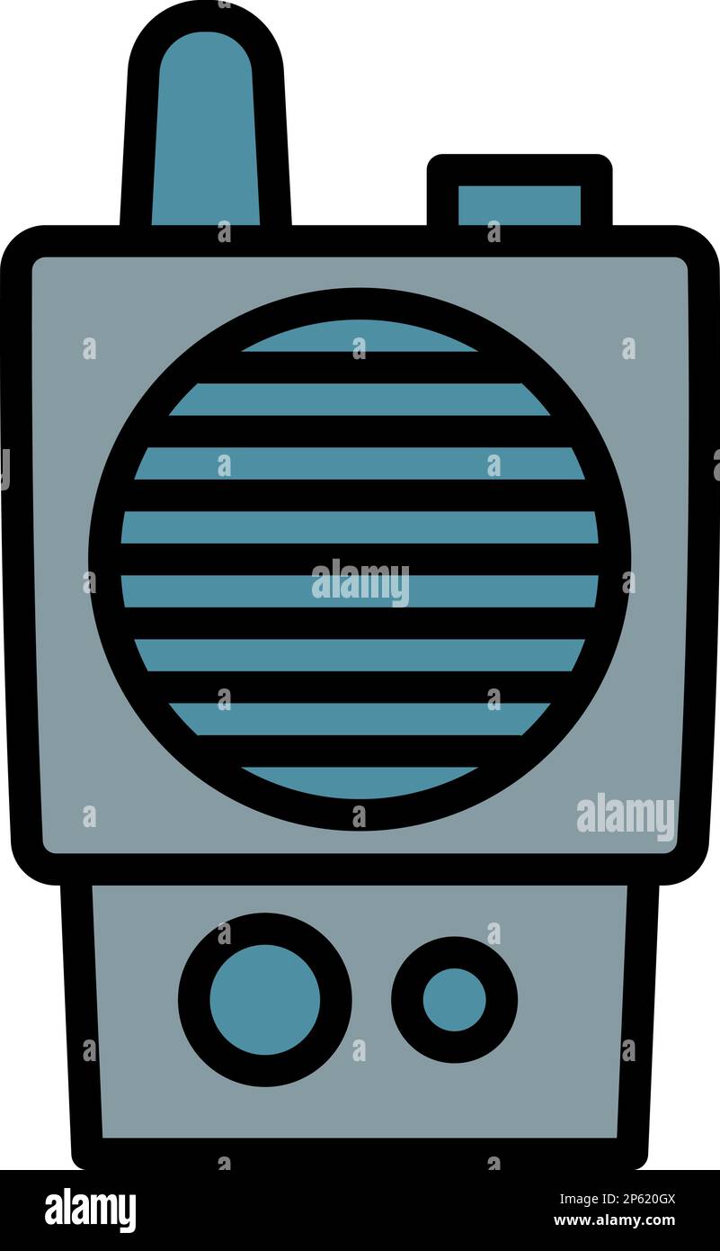 Policeman radio icon outline vector. Police badge. Officer justice ...