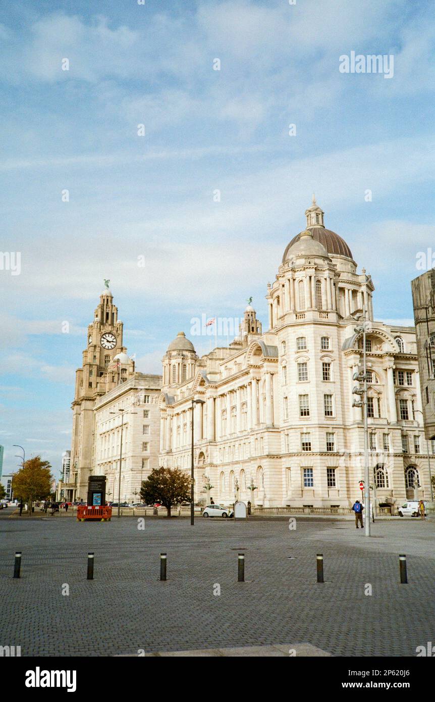 Royal Liver Building on Liverpool Pier Head, Liverpool, Merseyside ...
