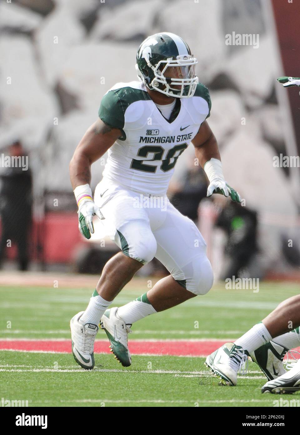 Michigan State Spartans Denicos Allen (28) in action during a game ...