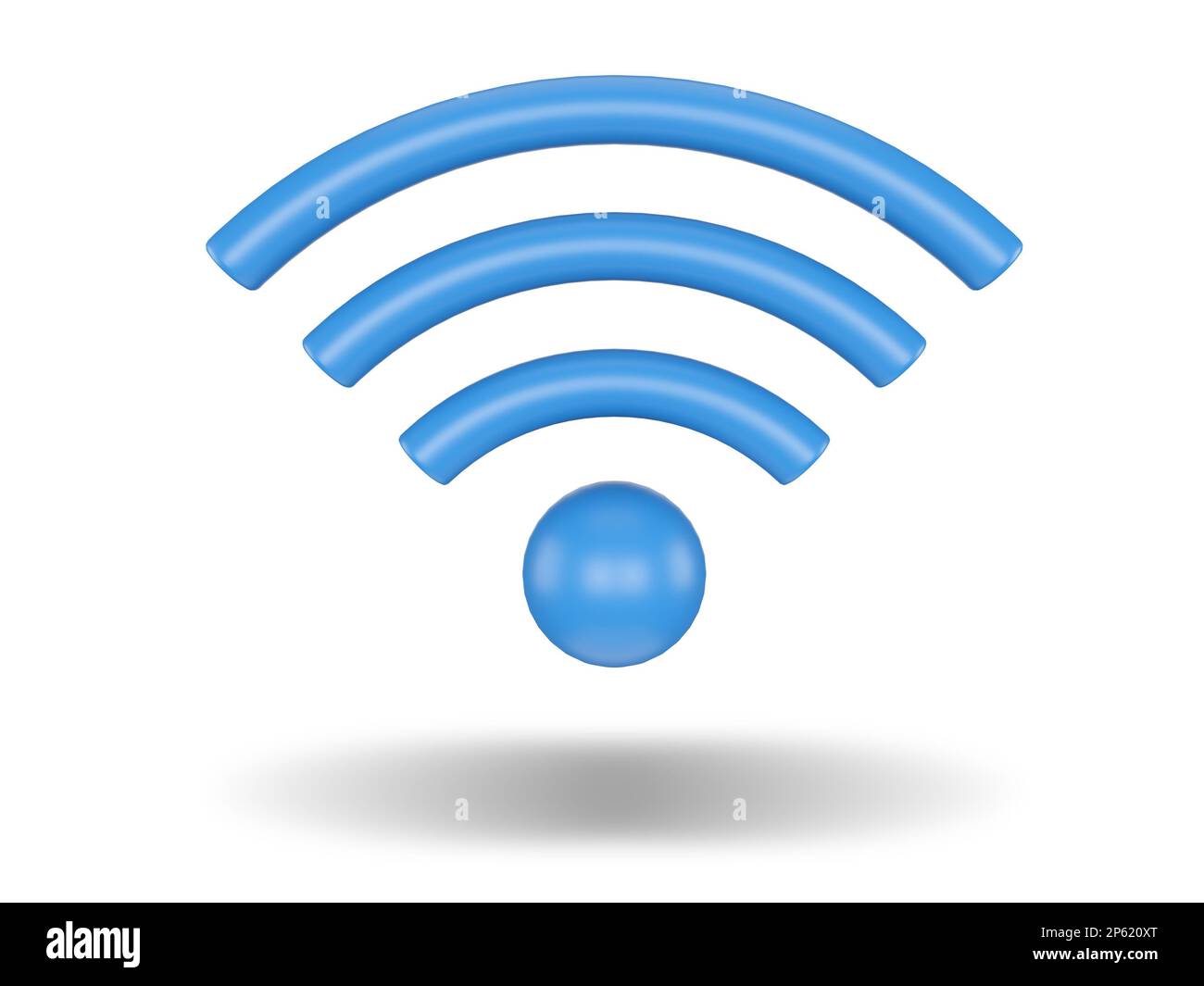 Wifi. Wireless Network. 3D render illustration Stock Photo - Alamy