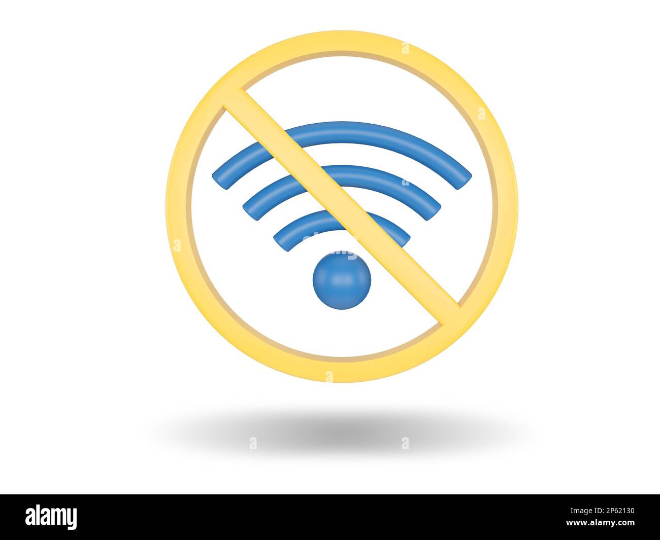 No Wifi Signal. Wireless Network. 3D render illustration Stock Photo ...