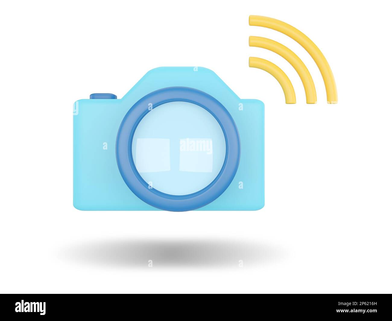 Camera Connect Wifi. Wireless Network. 3D render illustration Stock ...