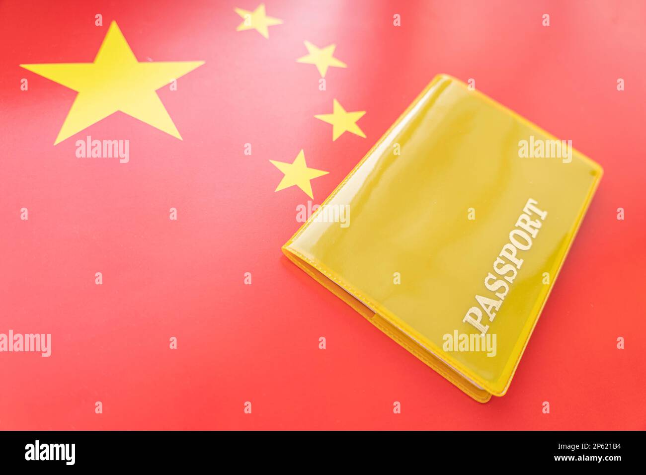 Flag of china with passport. Travel visa and citizenship concept ...